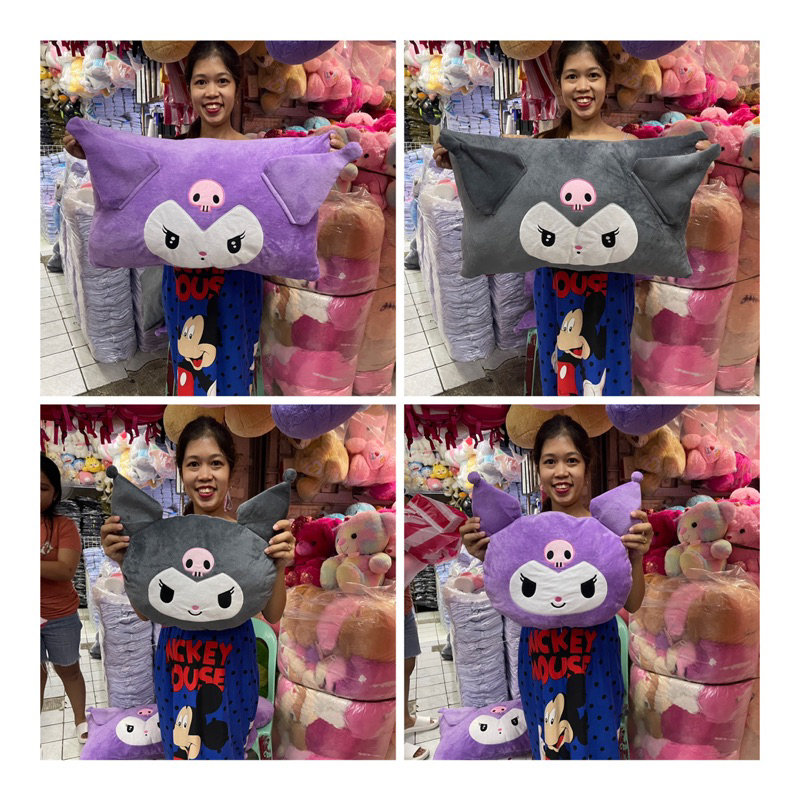 Kuromi Face and Rectangle Pillow with Ear | Shopee Philippines