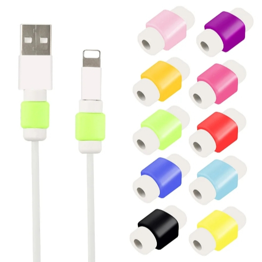Cable Earphones Cord Protector For iPhone USB Colorful Data Charger ...