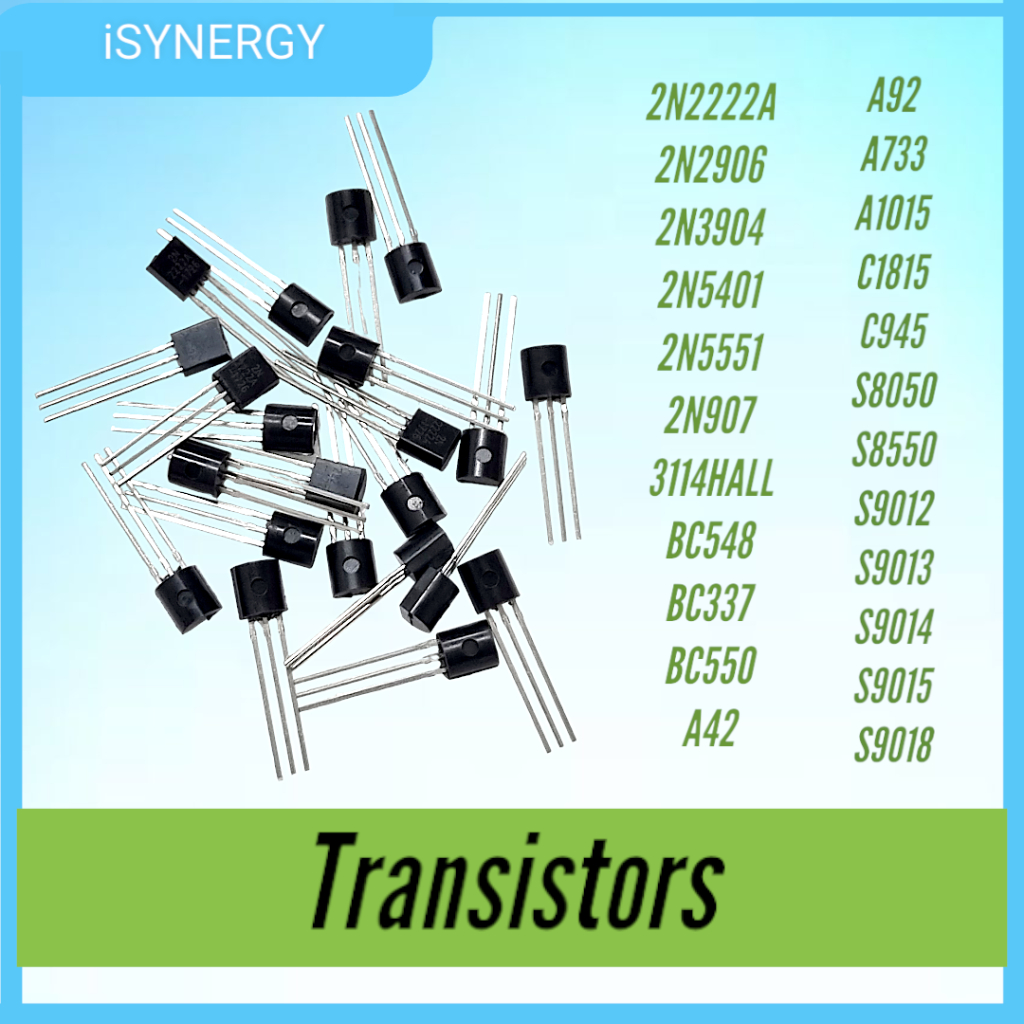 TRANSISTOR 2N2222A 2N907 2N5551 2N5401 2N2906 2N3904 BC548 BC547 BC337 ...