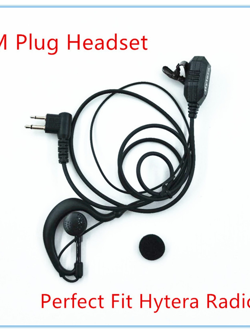 2 Pin Headset Earpiece Perfect Fit Hytera HYT Two Way Radio Walkie ...