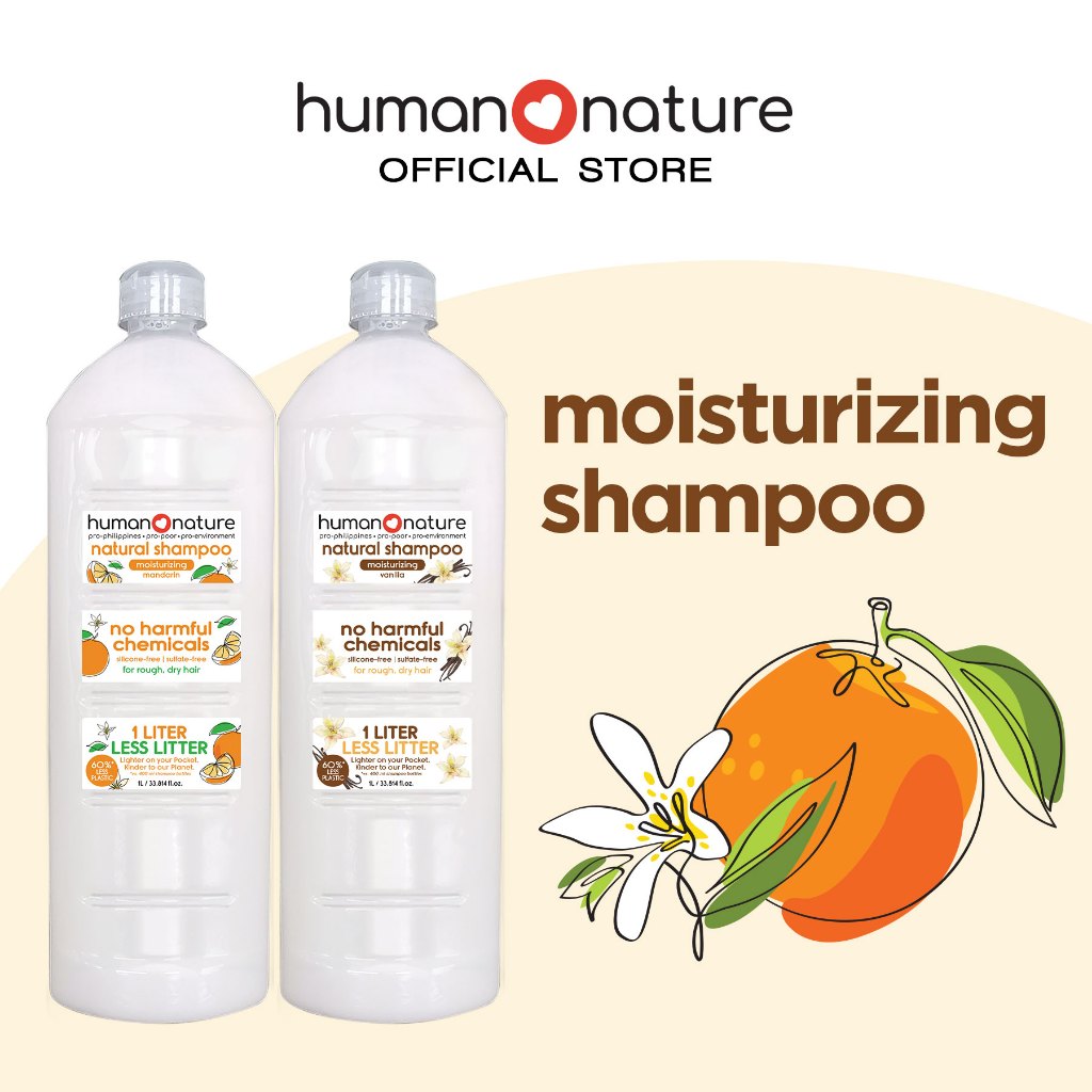 Human Nature 1L Moisturizing Shampoo (No Harmful Chemicals) | Shopee ...