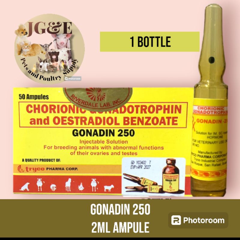GONADIN 250 FOR ANIMALS ( 2ml Ampule) | Shopee Philippines
