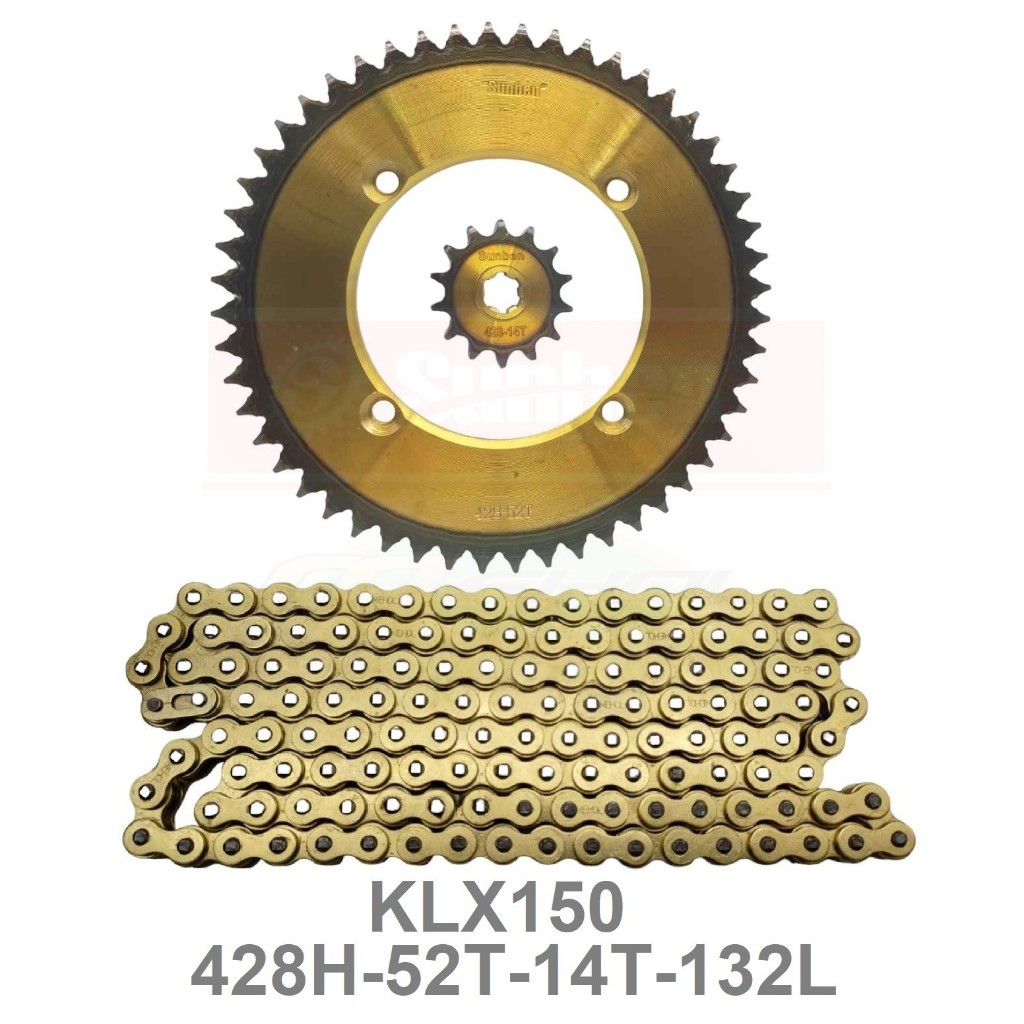KLX150 CHAIN AND SPROCKET SET 428 -14T/ 47T 52T | Shopee Philippines