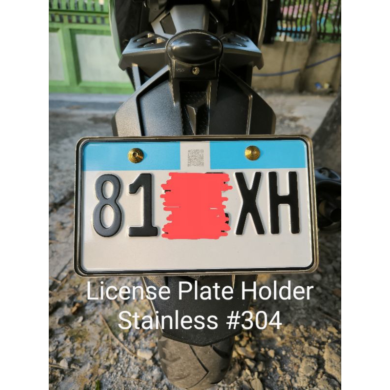 MOTORCYCLE LICENSE PLATE HOLDER, LICENSE PLATE PROTECTOR, Stainless ...