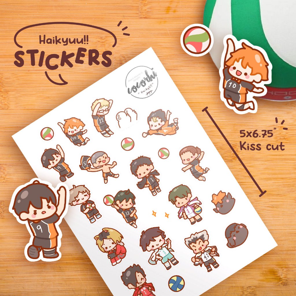 Haikyuu!! Stickers | A5 size for journals & crafts | Shopee Philippines