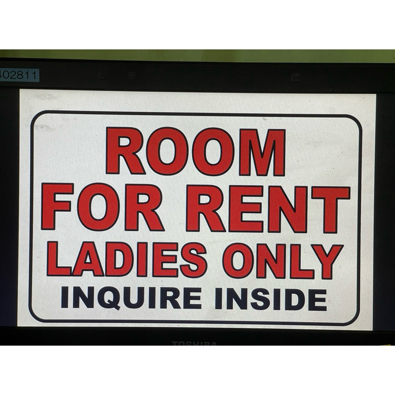 room for rent ladies only Made: By Hard PVC Plastic (like ATM and ID) 7 ...