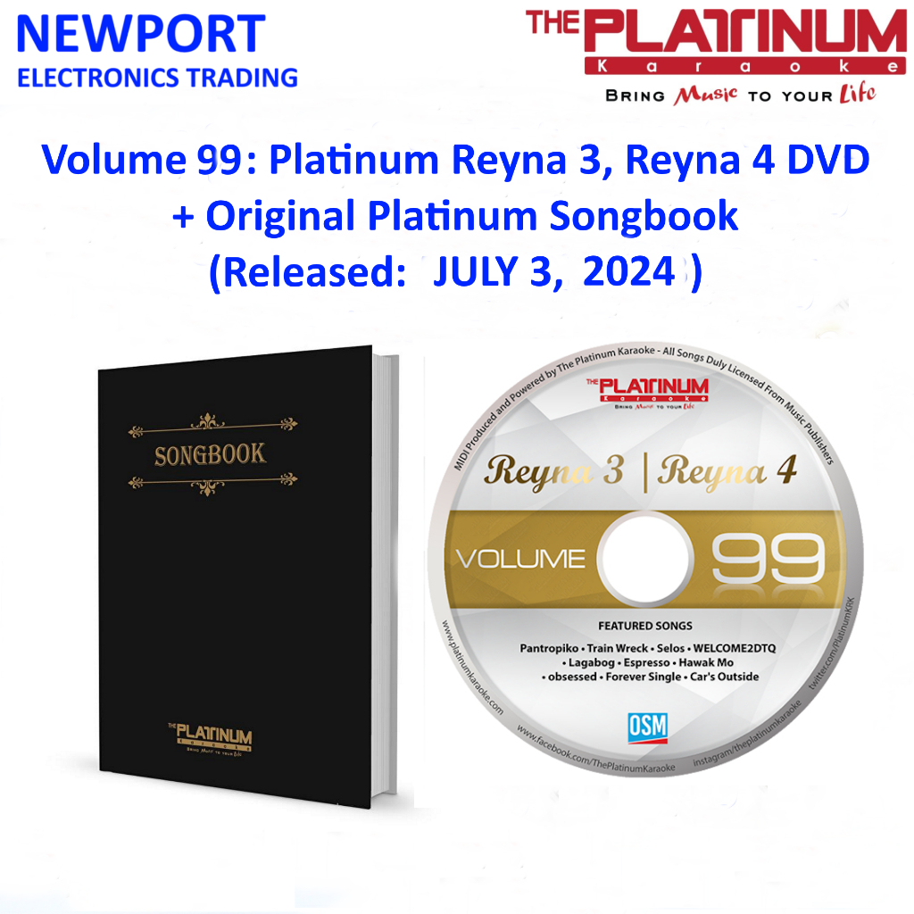 Volume 99: Platinum Reyna 3 Reyna 4 Karaoke DVD and Platinum Songbook | Shopee Philippines