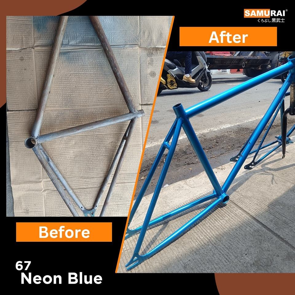 SAMURAI 67** Neon Blue Metallic 400 ml | Shopee Philippines