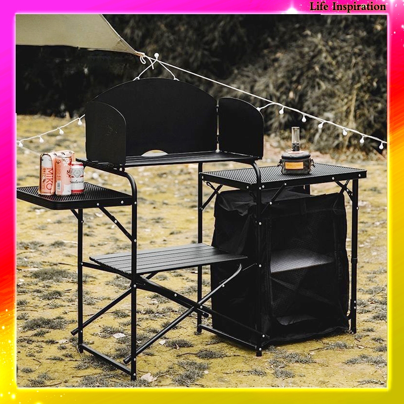 Portable Cook Station Easy Setup Aluminum with Storage Bag Kitchen ...
