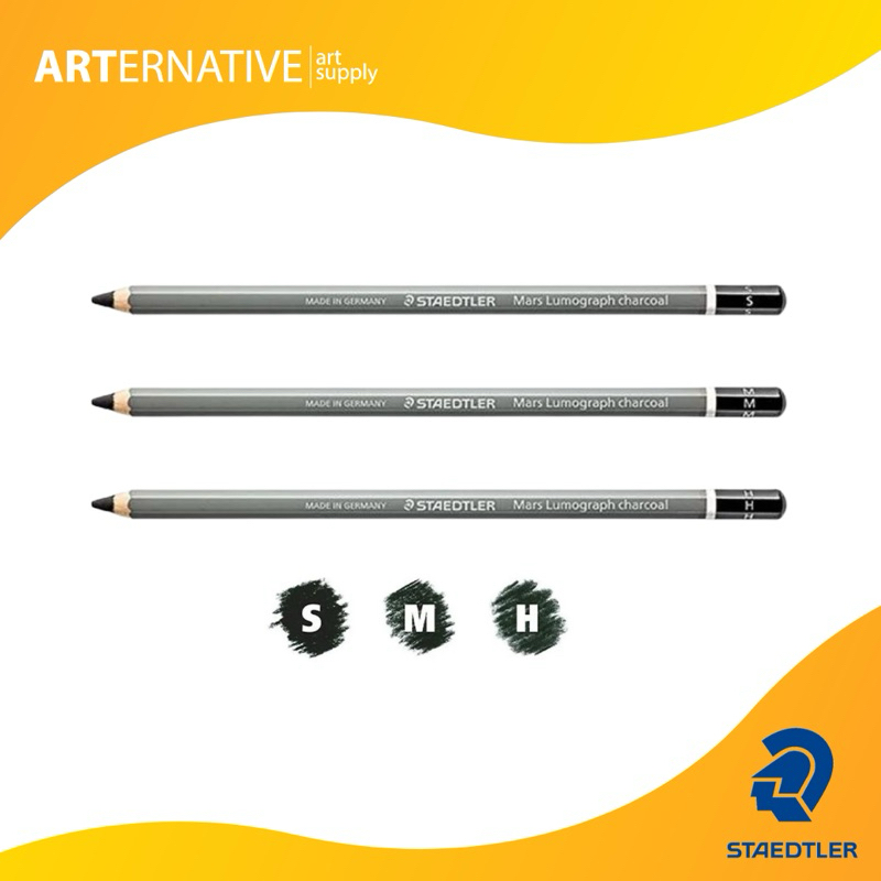 Staedtler Mars Lumograph Charcoal Pencil (HB, 2B, 4B, 6B, 7B & 8B) | Shopee Philippines