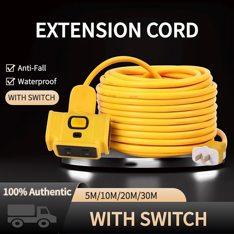 Extension Cord Socket With Cable Extra-long Plug-in Strip 10m 20m 30m ...