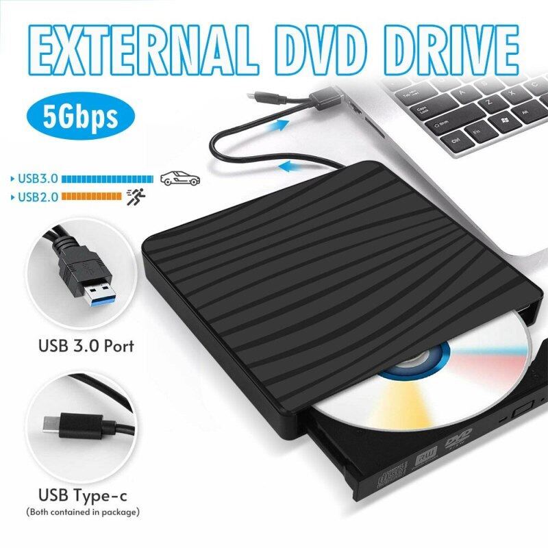 External DVD Optical Drive USB TypeC 3.0 CD DVD ROM CD RW Player Reader ...