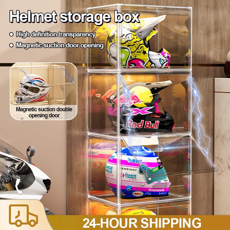 Extra-large Size Acrylic Helmet Storage Box Transparent Cabinet Handbag ...