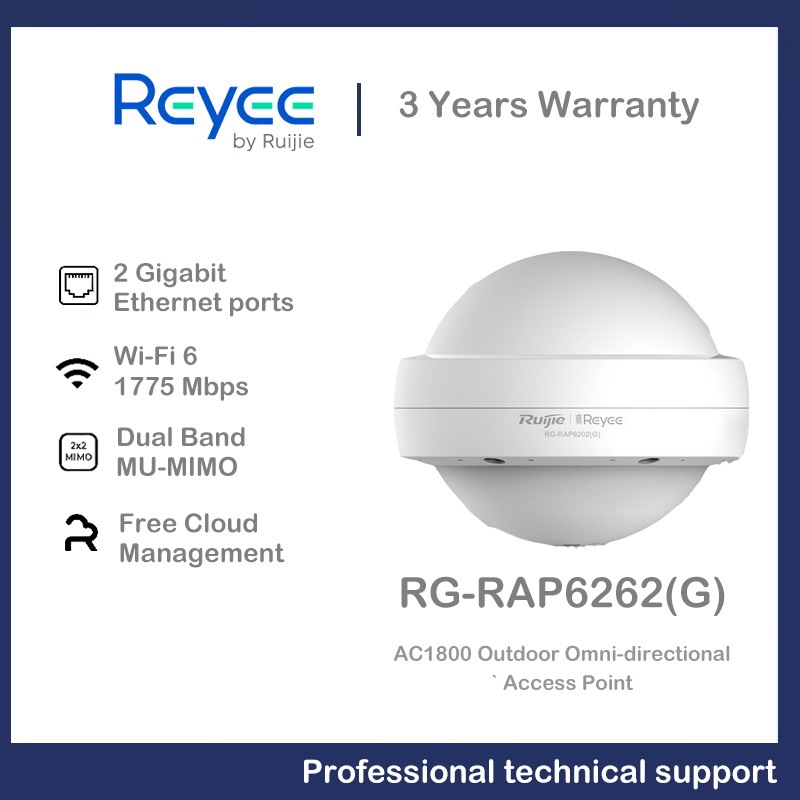 Ruijie-Reyee RG-RAP6262/RG-RAP6262(G) AX3000/AX1800 Wi-Fi 6 Outdoor ...