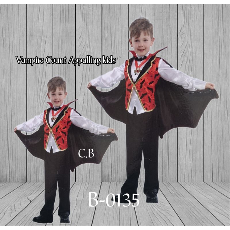 Appalling Vampire Count Halloween Costume For Kids | Shopee Philippines