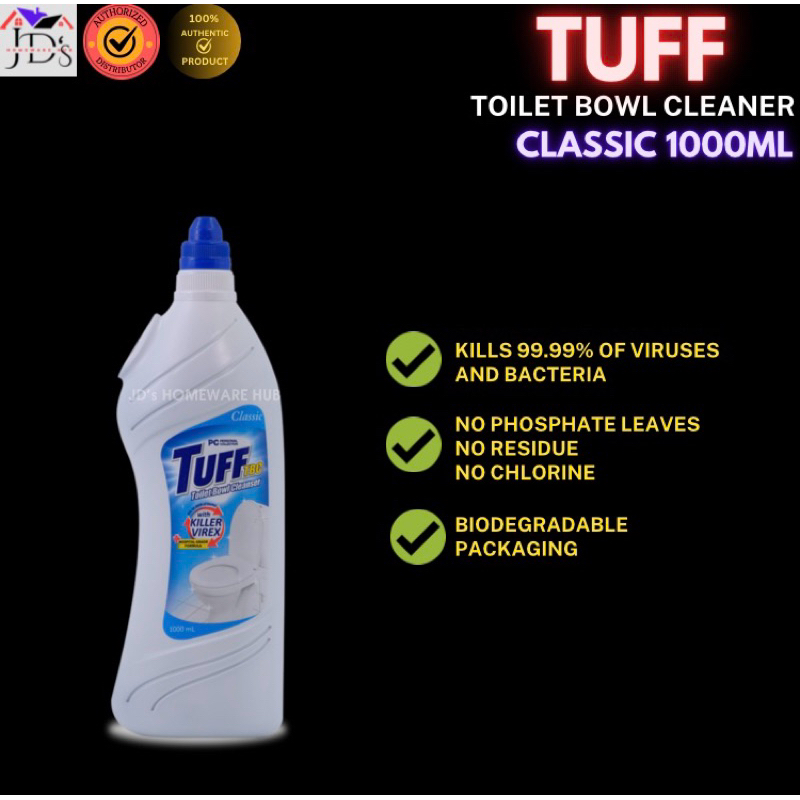 TUFF TBC CLASSIC 1000ml TOILET BOWL CLEANSER WITH KILLER VIREX | Shopee ...