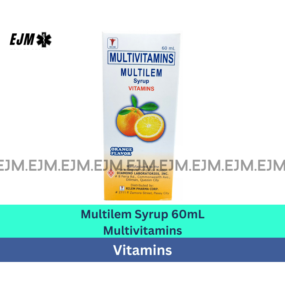 MULTILEM SYRUP 60ml (Orange flavor) - Multivitamins | Shopee Philippines