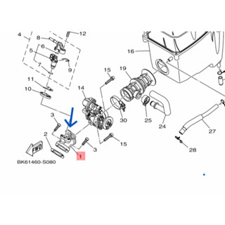 YAMAHA GENUINE MANIFOLD FOR YZF-R15/SNIPER 155/XSR 155 (BK6 E3585 00 ...