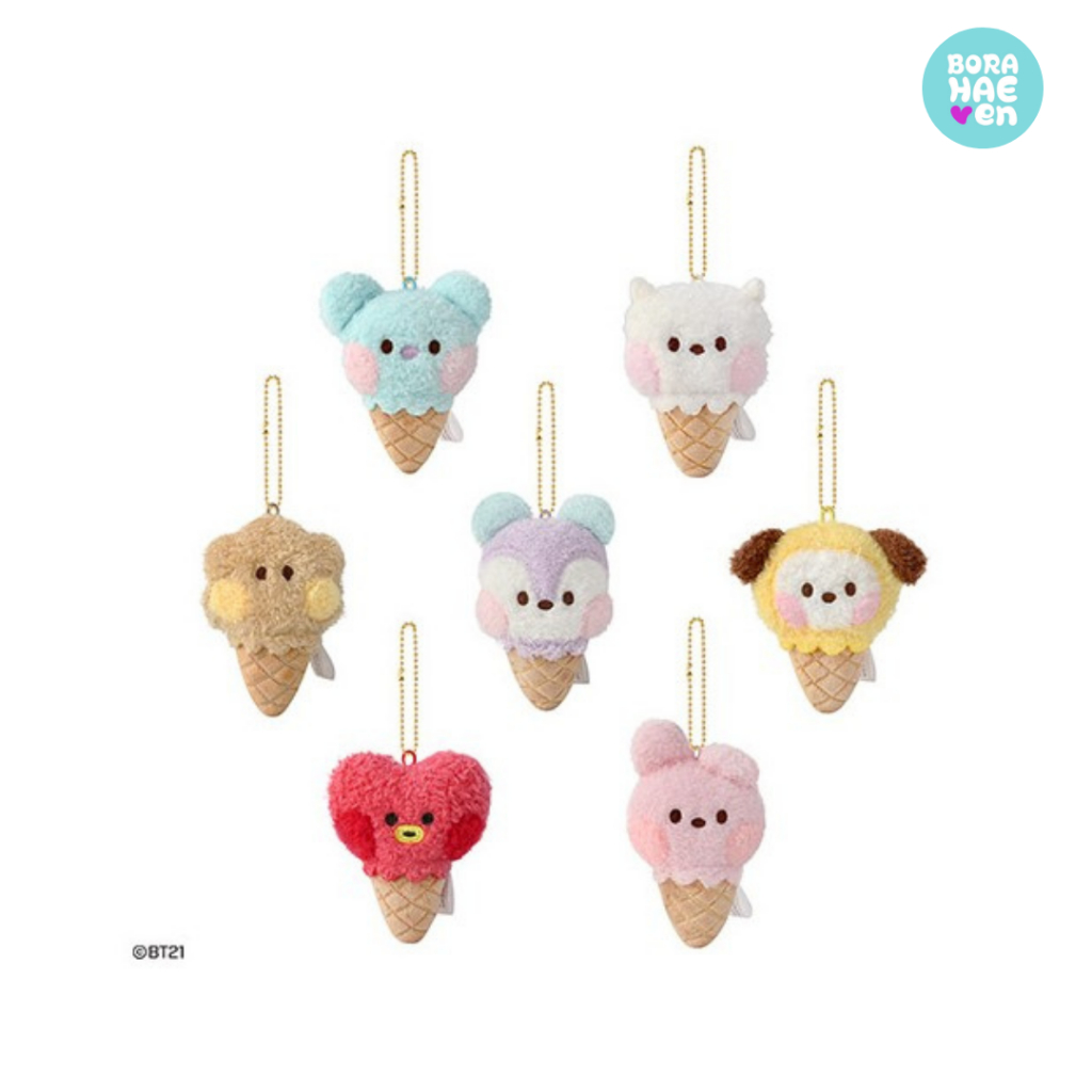 BT21 Minini Ice Cream Plush Keyring Keyclip | Shopee Philippines