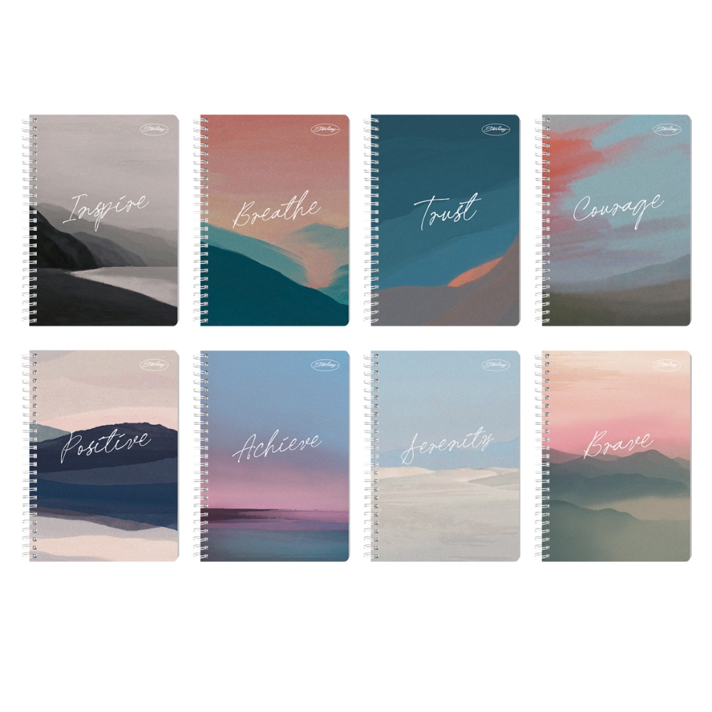 Set of 8 Sterling Spiral Notebook 685 Painted View 80 Leaves | Shopee ...
