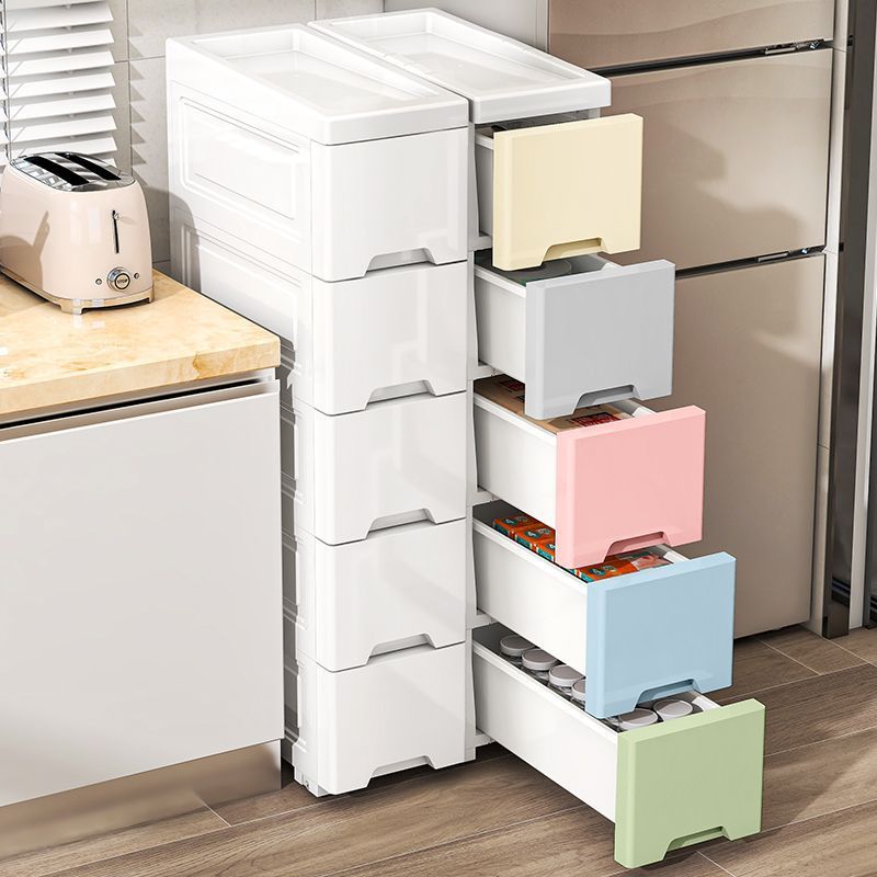 3-7 Layers Gap Kitchen Storage Organizer Slim Drawer Cabinet Movable ...