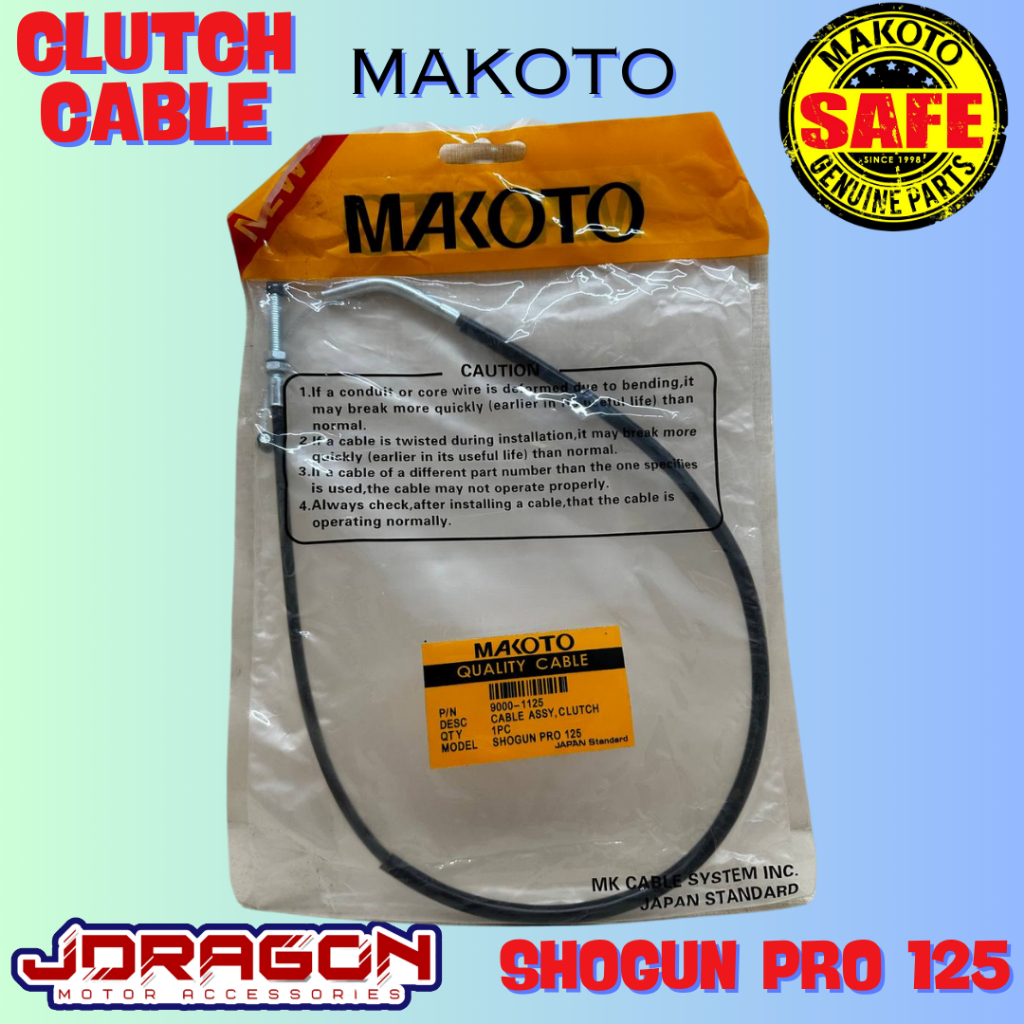 MAKOTO CLUTCH CABLE (SHOGUN PRO 125) | Shopee Philippines
