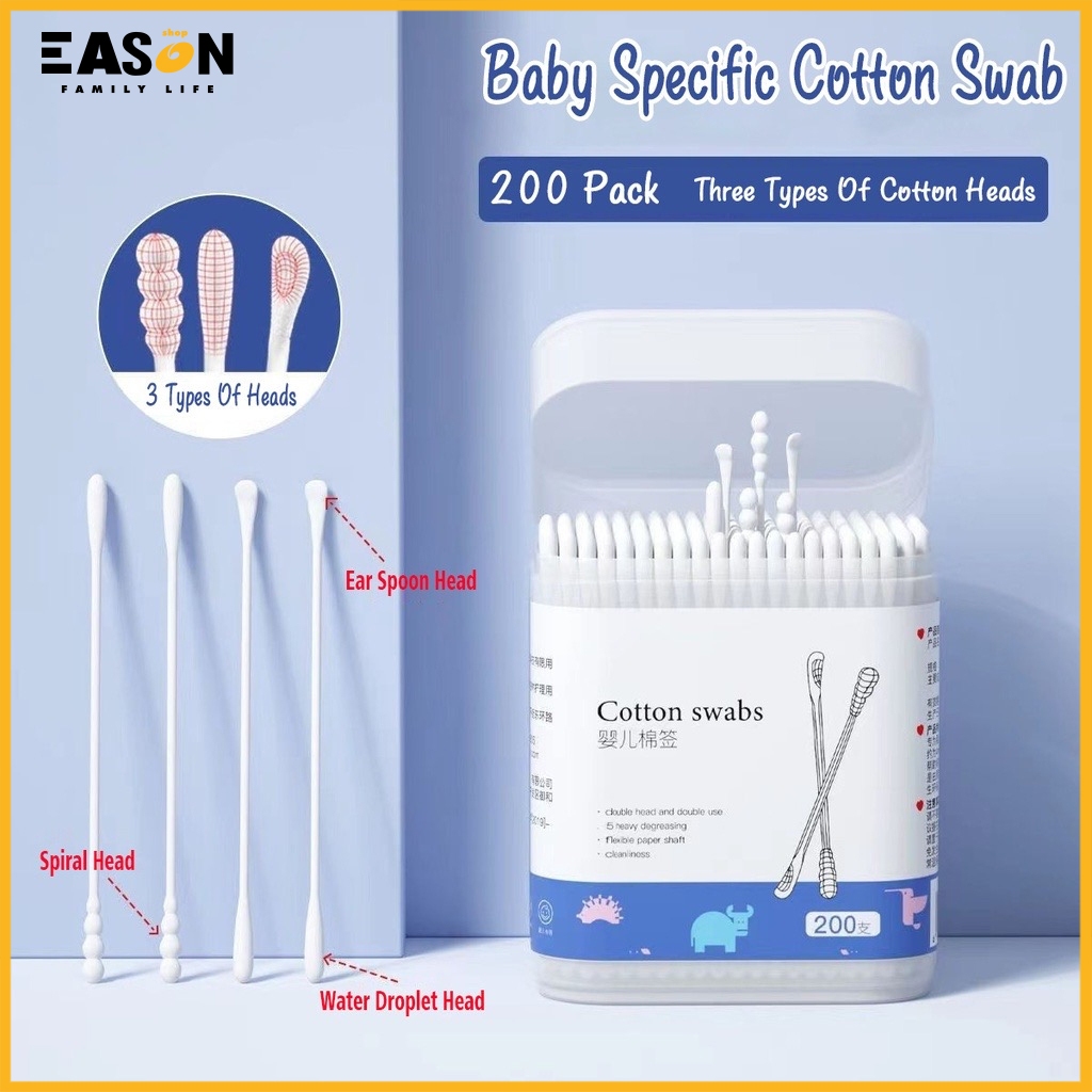 EasonShop COD 3IN1 Cotton Swab w Case for Kids Baby Adult (for ears ...