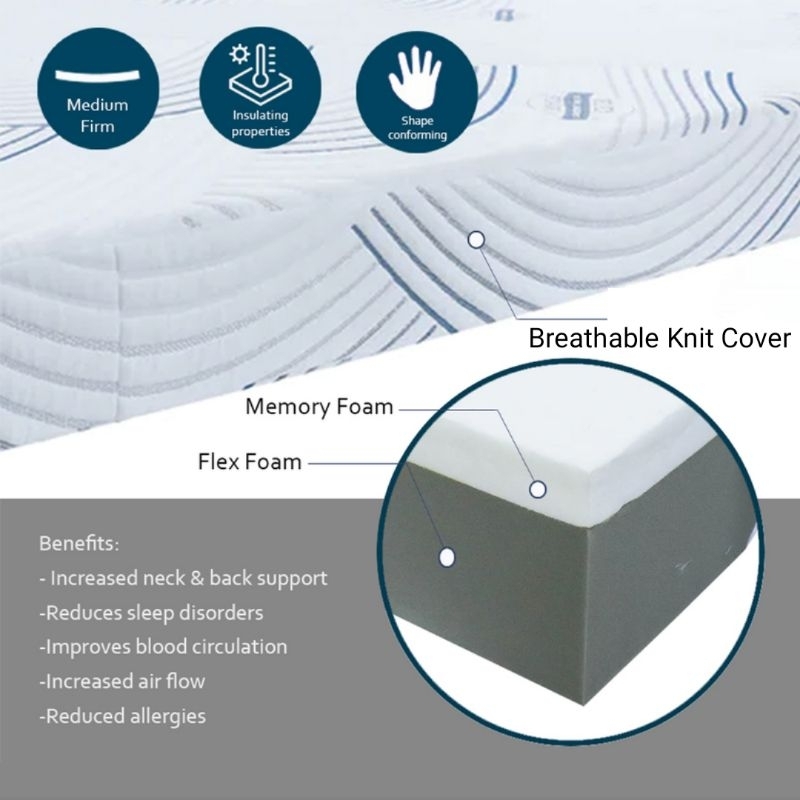 Mandaue Foam - MEMORY FOAM Mattress (FLEX FORM PREMIUM) 10 YEARS ...