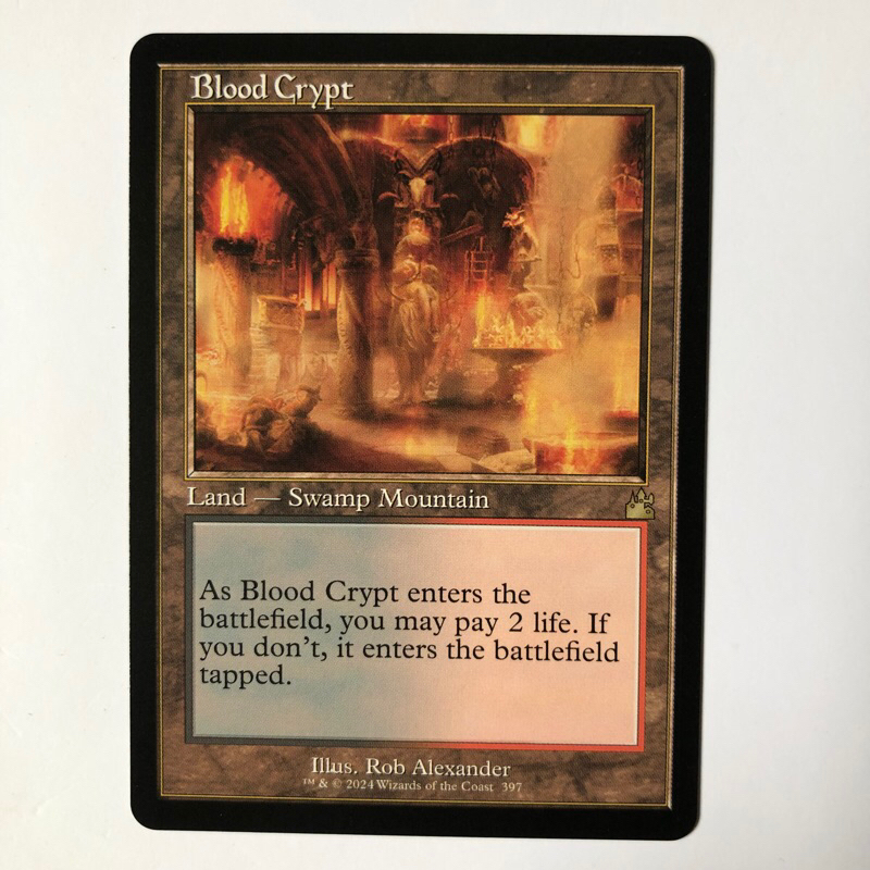 MTG Proxy Playtest Card - Blood Crypt (RVR) Retro Frame | Shopee ...