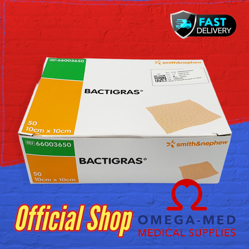 BACTIGRAS DRESSING Medicated Paraffin Gauze Dressing (sold per box ...