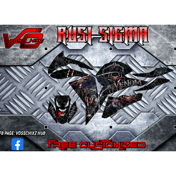 Decals, Sticker for Rusi Sigma 250 Venom | Shopee Philippines