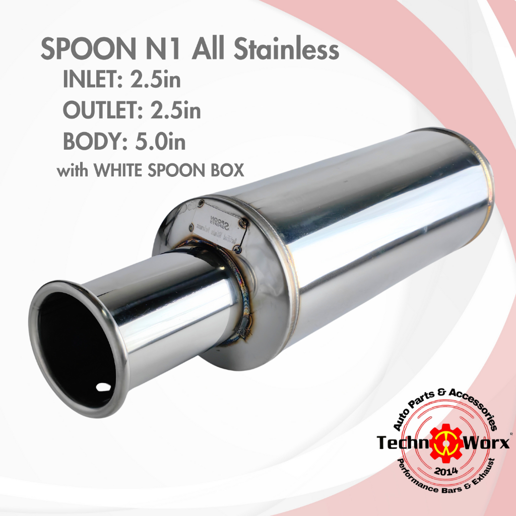 Spoon N1 Stainless Muffler Exhaust High Quality badge car parts ...