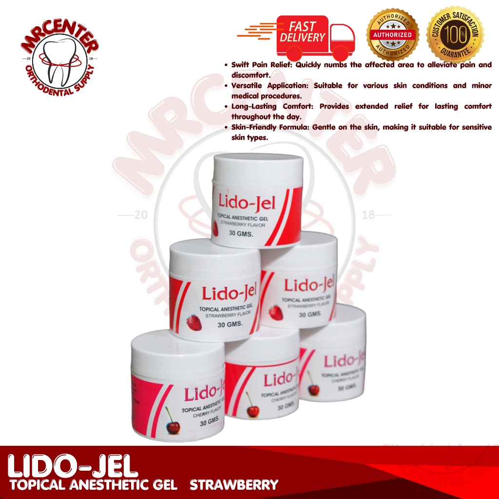 LIDO-JEL Dental Gel 30g – Fast-Acting Oral Comfort Topical Solution ...