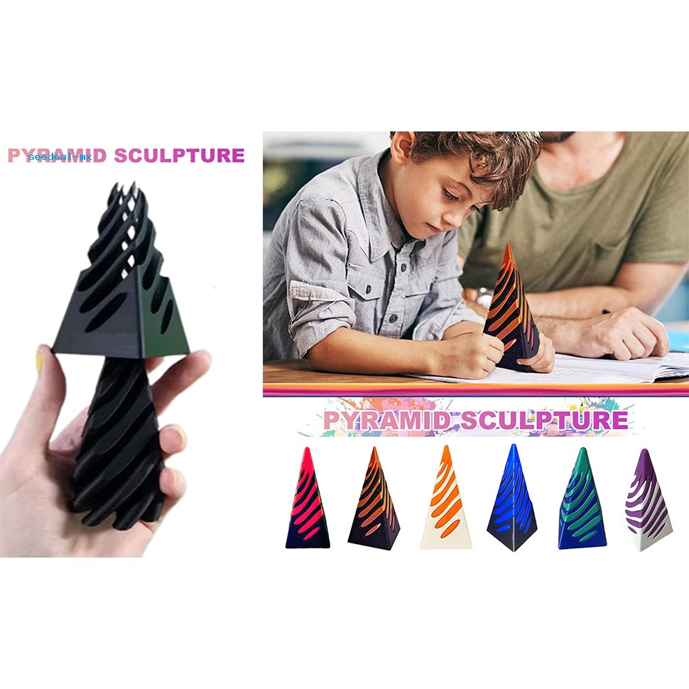 Impossible pyramid straight sculpture spiral pyramid sculpture Egyptian ...