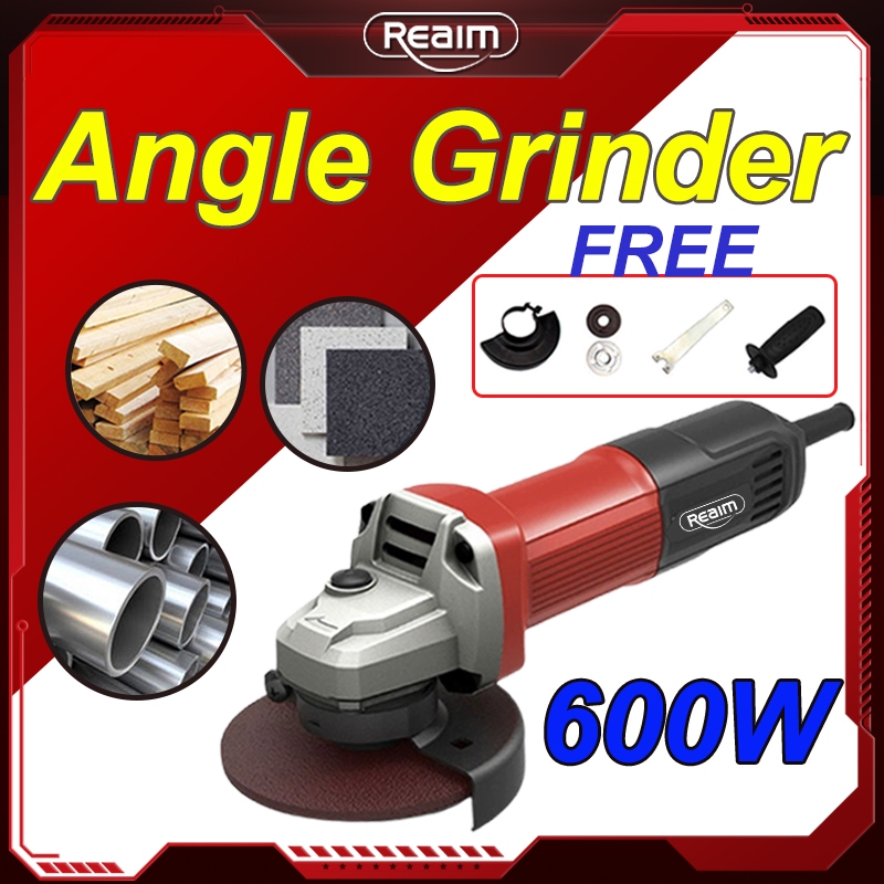 REAIM Angle Grinder Electric Polisher Long handle polishing machine for ...