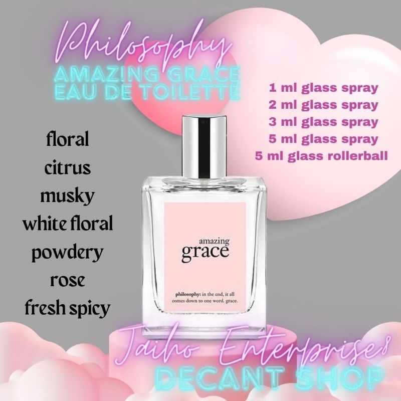 Sample Bottles Authentic Perfume Collection Philosophy Amazing Grace ...
