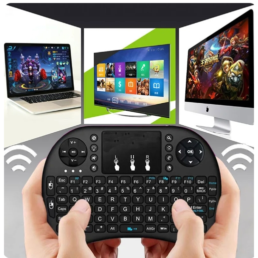 Wireless Mini Backlight Keyboard 2.4G Air Mouse Remote Touchpad For TV ...