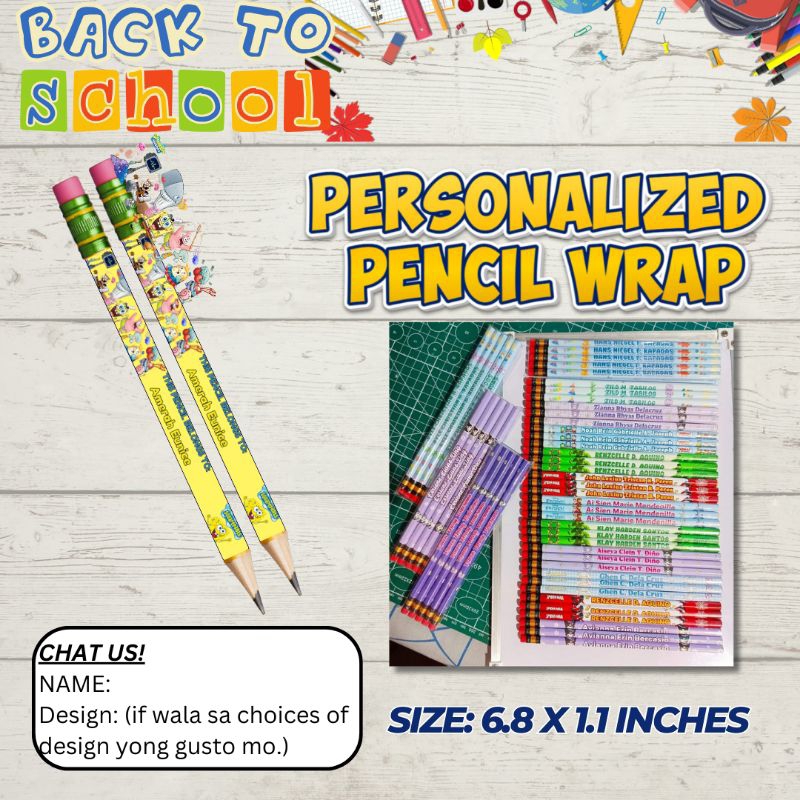 Customized/Personalized Pencil/Wrap | Shopee Philippines
