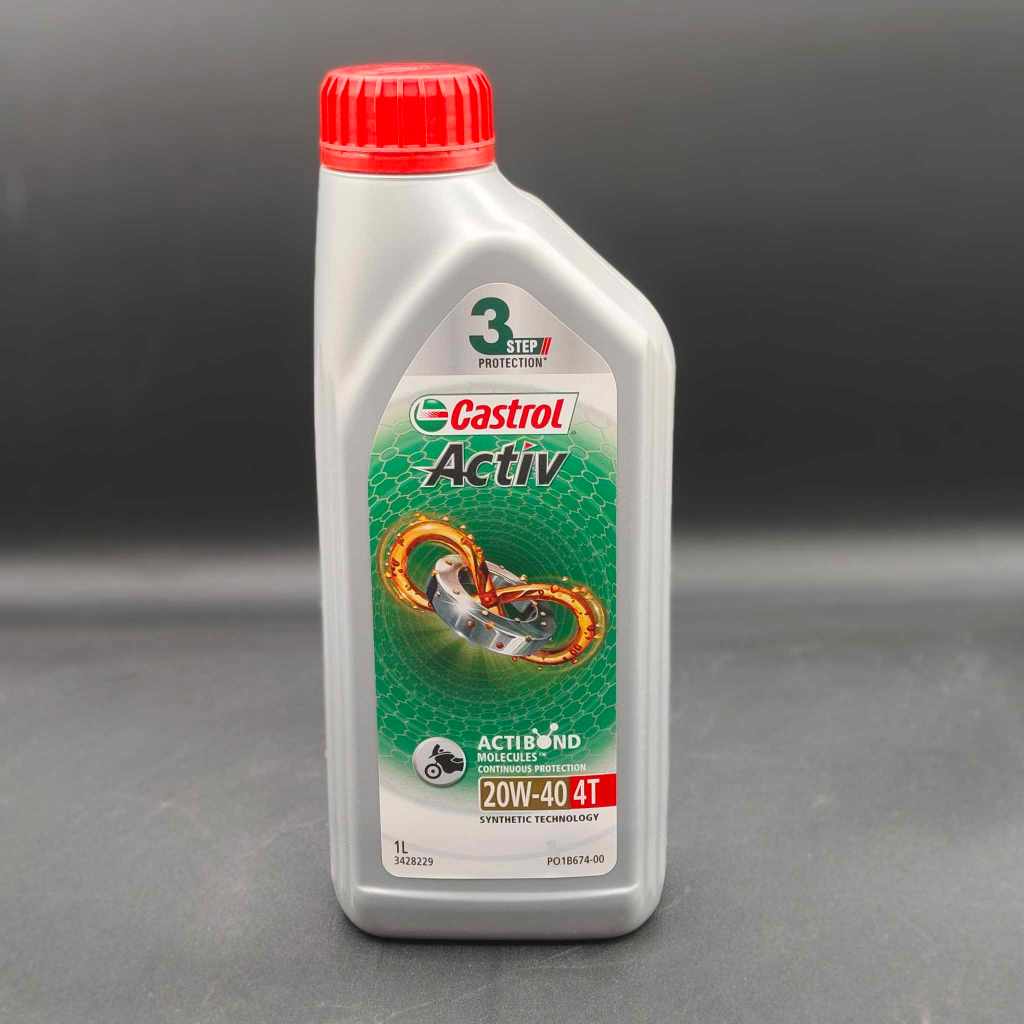 CASTROL ACTIV 4T 20W40 SYNTHETIC TECHNOLOGY 1LITER 800ML ORIGINAL ...