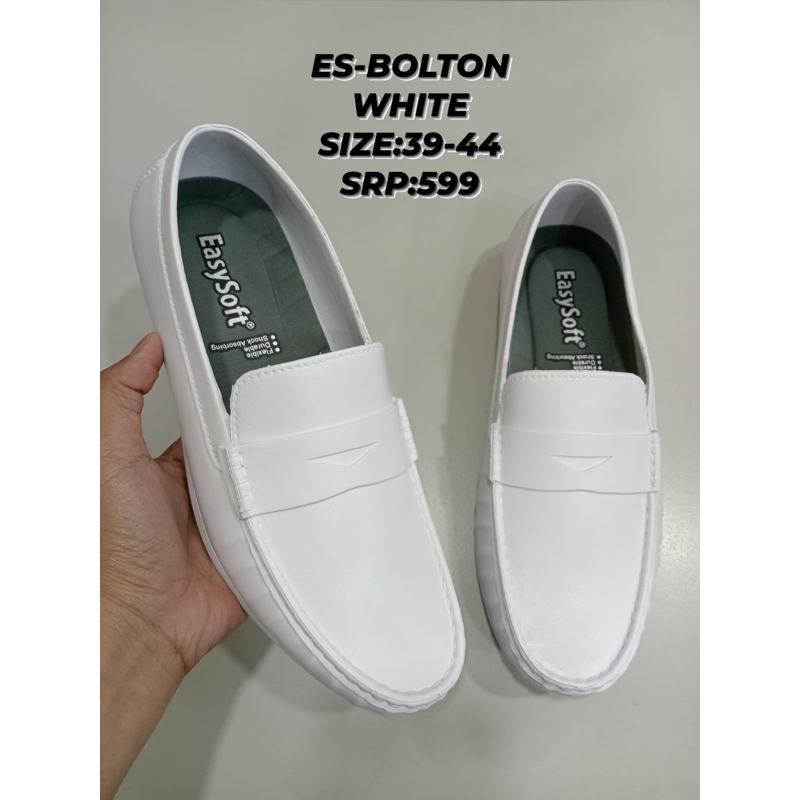 BOLTON Easysoft White Loafers Duty Hospital Shoes | Shopee Philippines