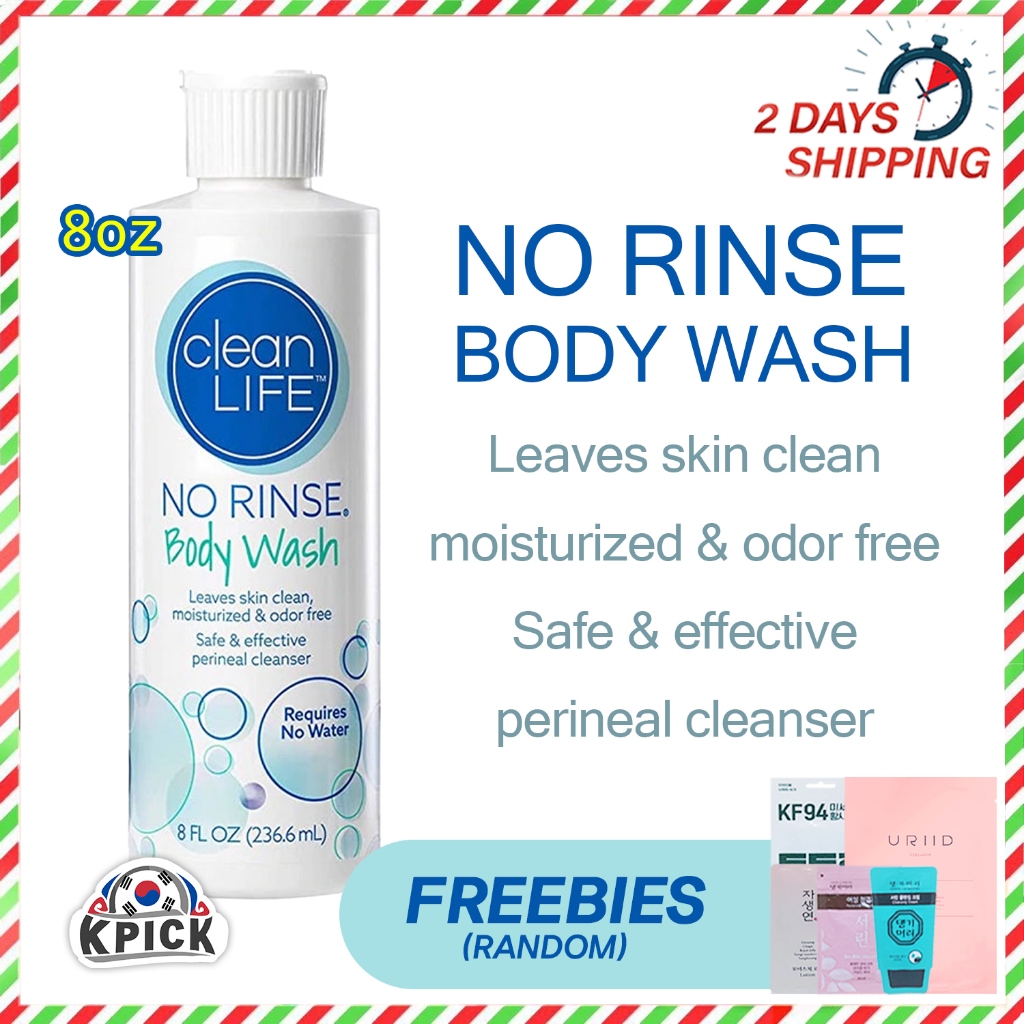 Clean Life No Rinse Body Wash Leaves Skin Clean, Moisturized, & Odor ...