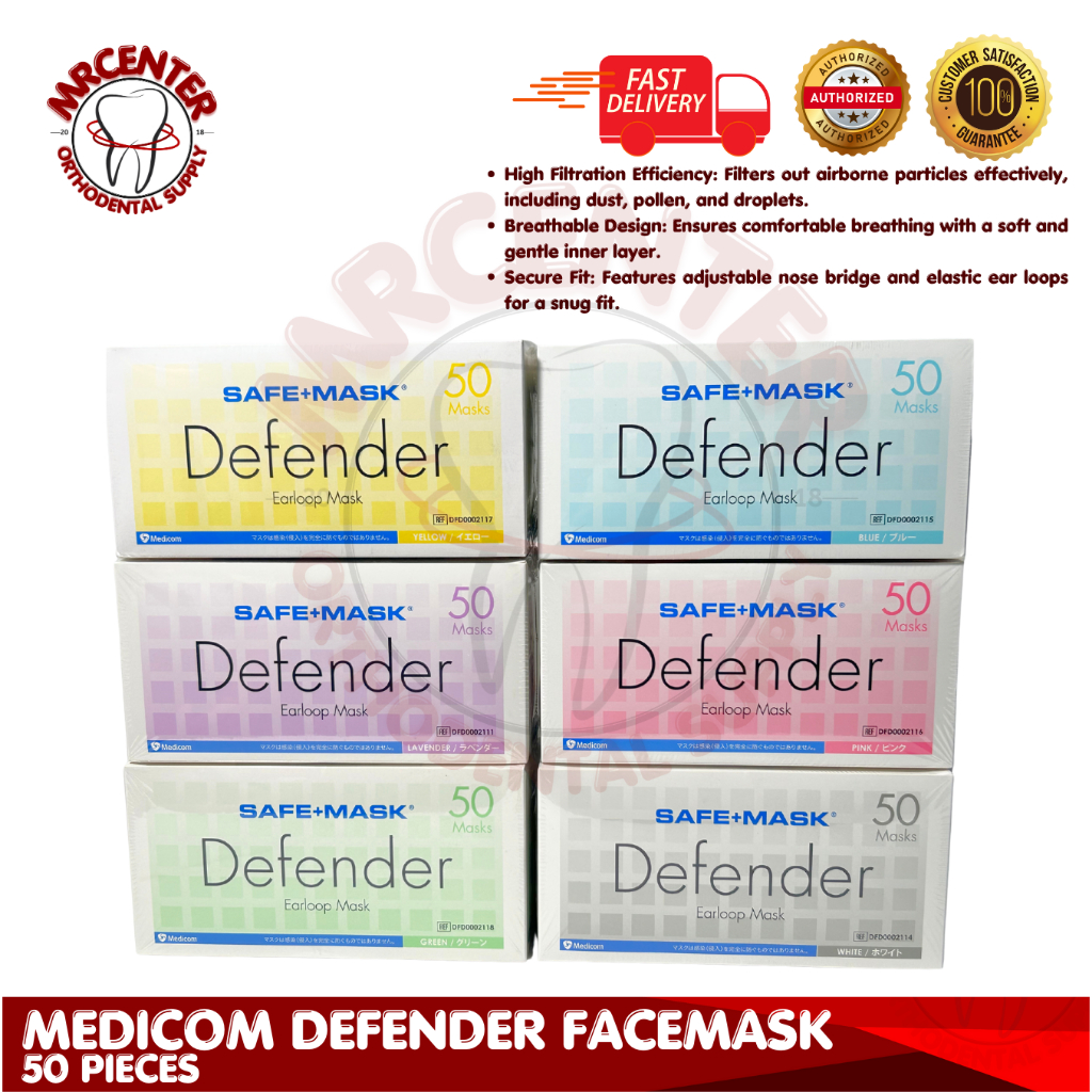 MrCenter03 | Ultimate Protection: Medicom Defender 3-Ply Face Mask (50 ...