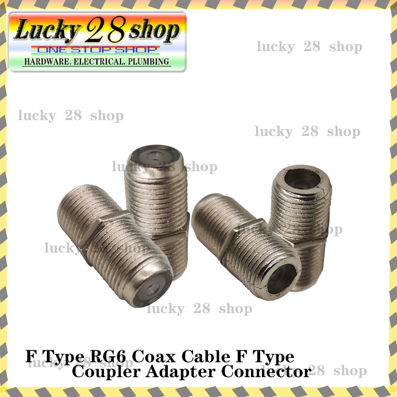100PCS F-TYPE COUPLER ADAPTER CONNECTOR RG6 COAX CABLE PLUG FOR TV ...