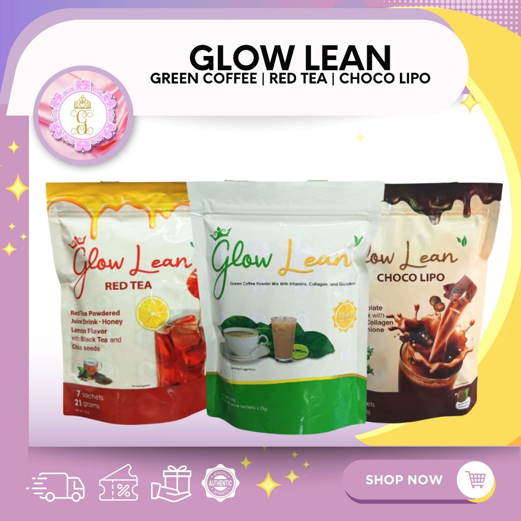 Gorgeous Glow | Glow Lean Drinks Green Coffee, Choco Lipo & Red Tea ...