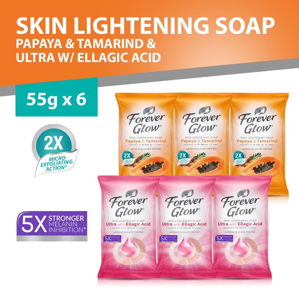 Forever Glow Ultra with Ellagic Acid Skin Lightening Soap 55 g x3 ...