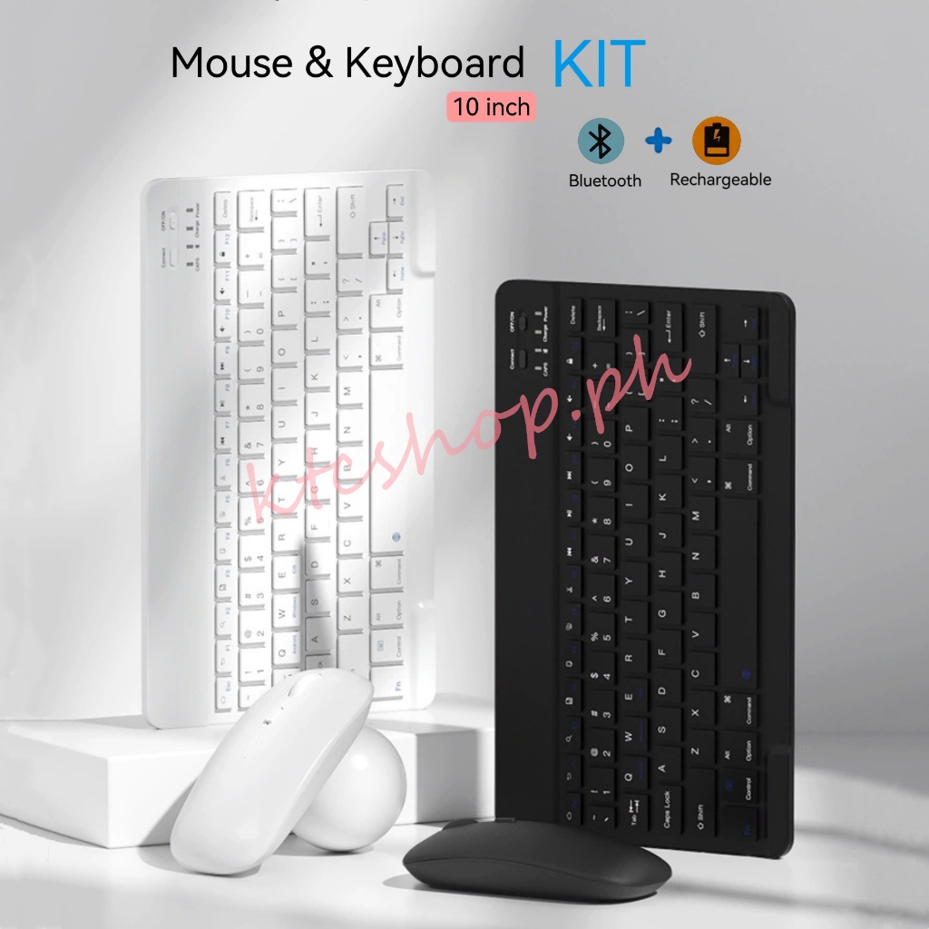 10 inch mouse and keyboard kit ,rechargeable bluetooth wireless dual ...