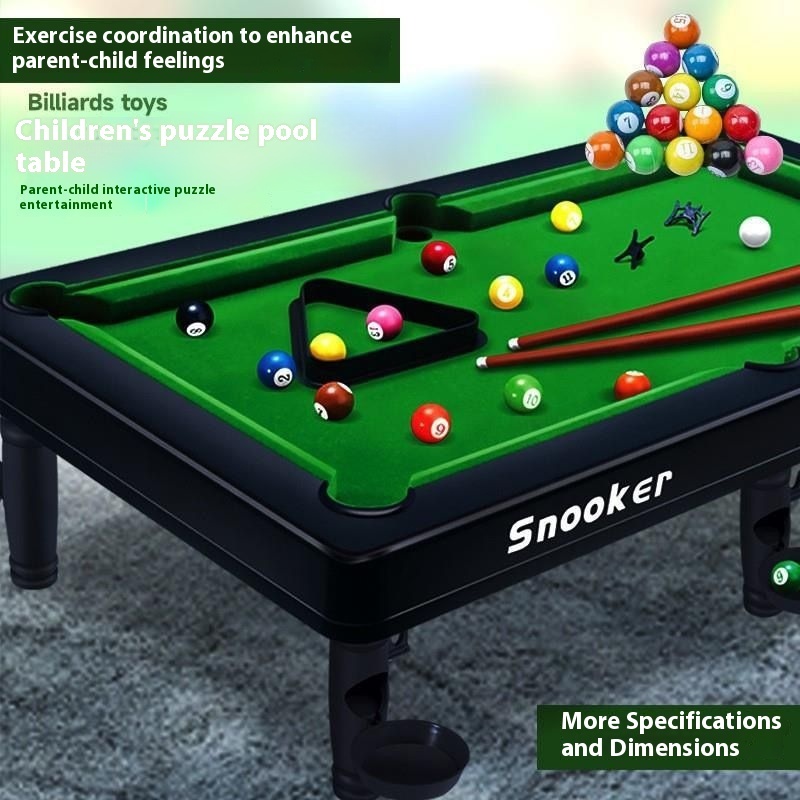 Billiard Ball Snooker Pool Table Top Game Set Kids Toy Mini Pool Table ...