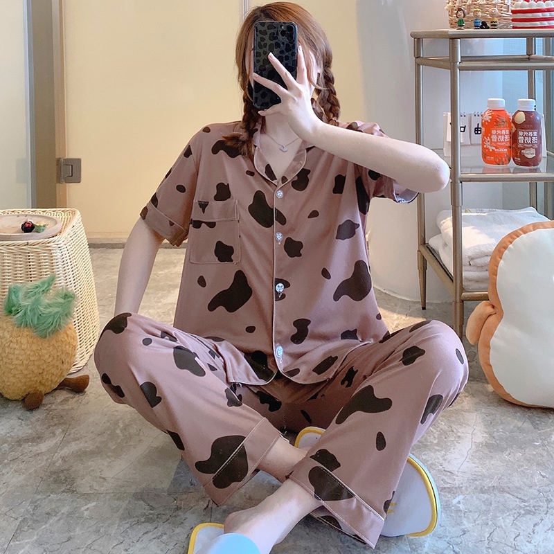 Pajama terno for women pambahay set sleep wear korean night gown wear ...