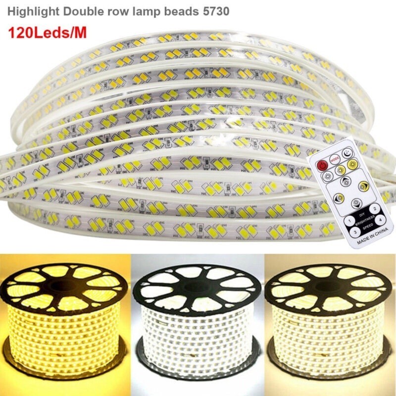 10 Meters LED Strip Light Waterproof 220V RGB Remote control SMD WiFi ...