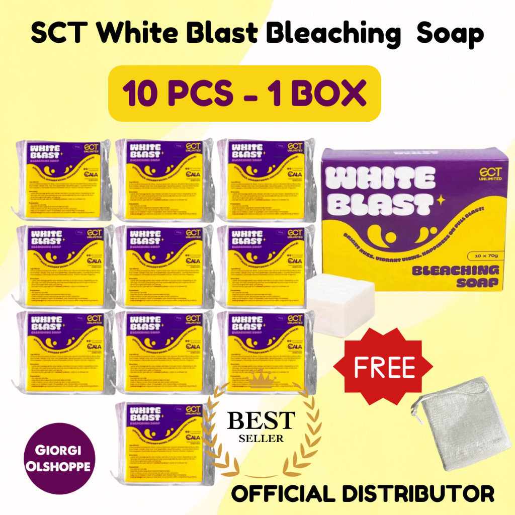 10 PCS SCT WHITE BLAST BLEACHING SOAP 70G | PAMPAPUTI PAMPAGLOW WITH ...